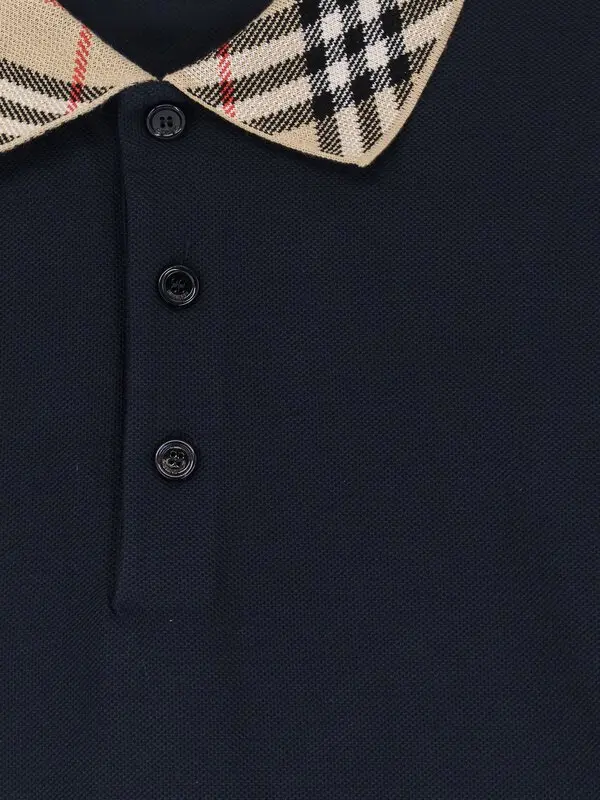 Burberry Cotton Polo Shirt - Blue