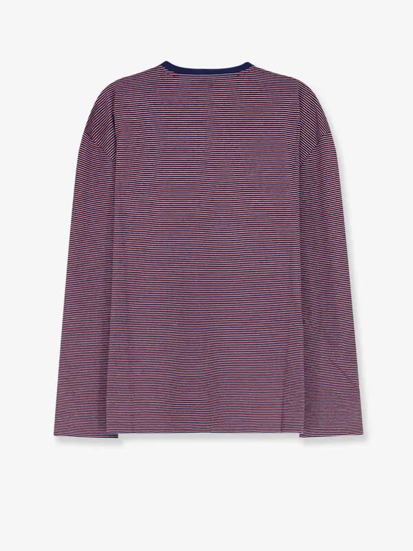 Miu Miu Cotton T-shirt With Striped Pattern