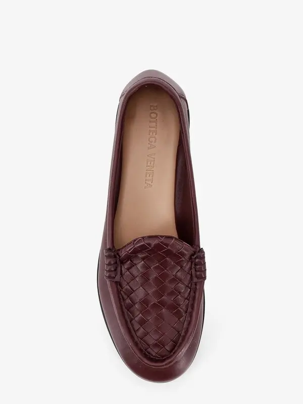 Bottega Veneta Silenzio Leather Loafers With Intrecciato Pattern - Multicolor
