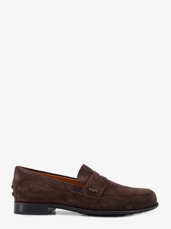 TOD'S Suede Loafers With Side Logo Detail - Multicolor