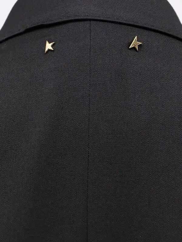GOLDEN GOOSE Double-breasted Virgin Wool Blazer With Peak Lapel