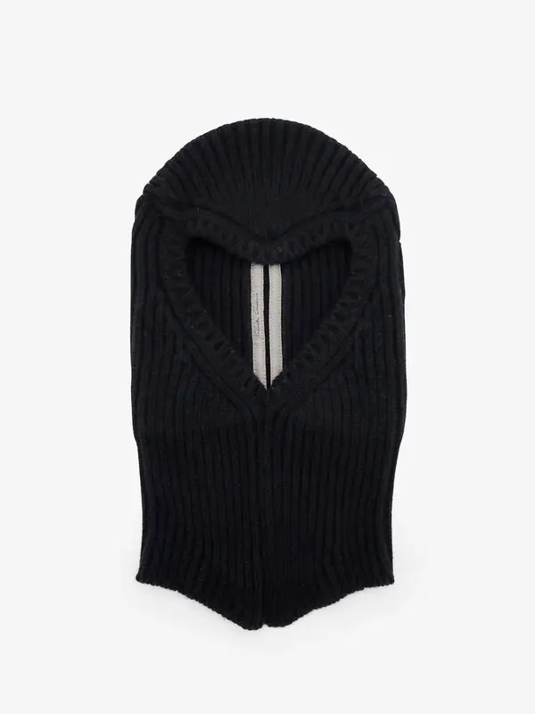 Rick Owens Ribbed Knit Balaclava - Black