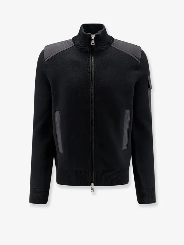 Moncler Virgin Wool Zip-up Cardigan - Multicolor