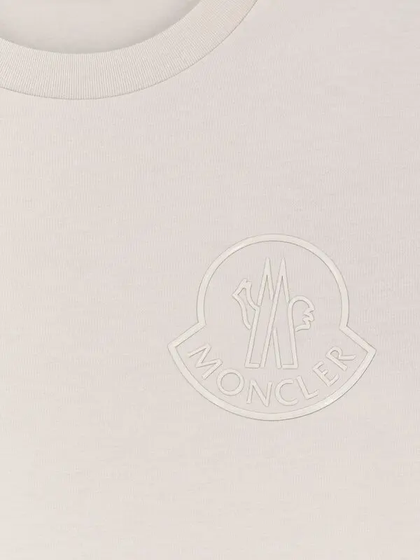 Moncler Cotton T-shirt With Front Logo Patch
