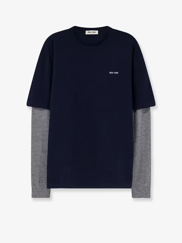 Miu Miu Blend Of Virgin Wool, Cashmere And Silk Sweater - Multicolor
