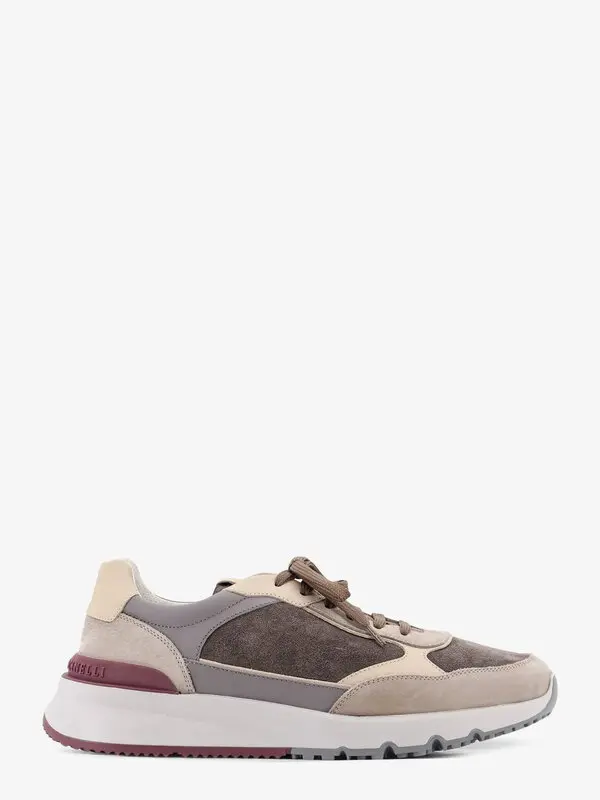 Brunello Cucinelli Suede And Leather Trimmed Sneakers