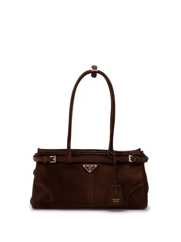 Prada Bonnie Medium Suede Bag - Multicolor
