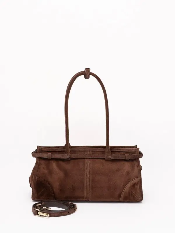 Prada Bonnie Medium Suede Bag - Multicolor