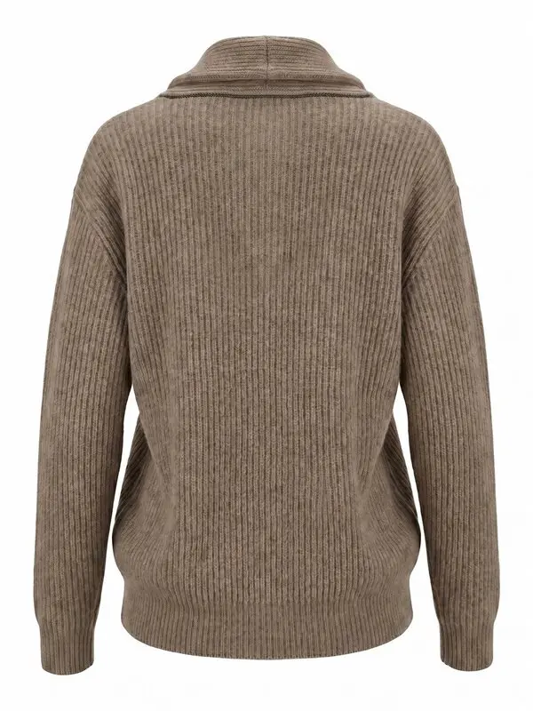 Brunello Cucinelli Cashmere Shawl Collar Sweater - Multicolor
