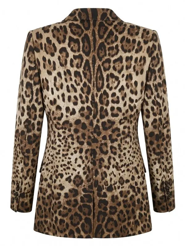 Dolce & Gabbana Leopard-print Double-breasted Blazer