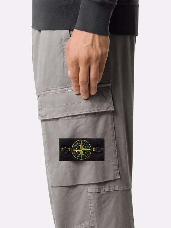 Stone Island Garment Dyed "old" Cotton Cargo Pants - Multicolor