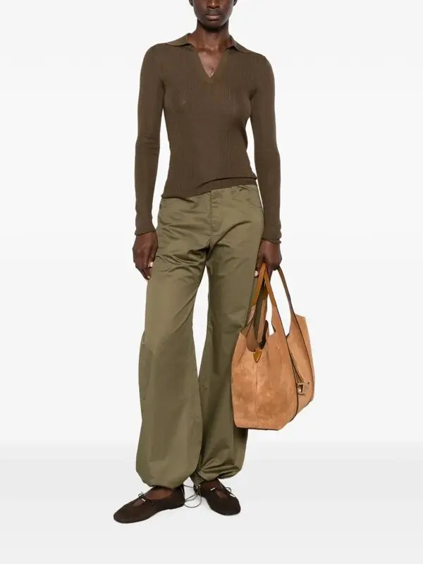 Max Mara Gergo Ribbed Knit Polo Shirt - Multicolor