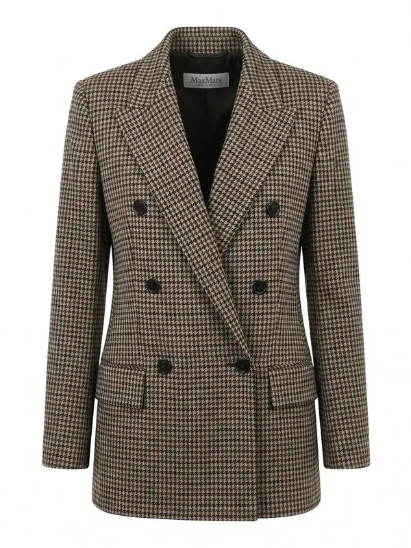 Max Mara Pied De Poule Jersey Jacket - Multicolor