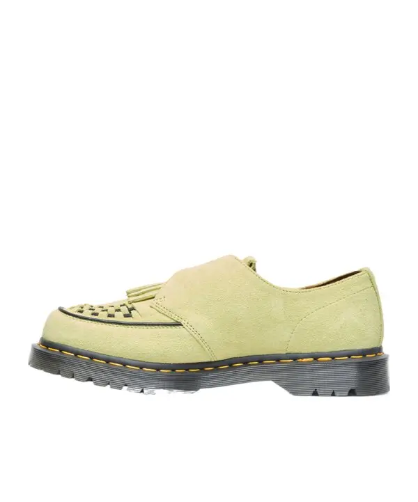 Dr. Martens Round Toe Monk Strap Loafers With Buckle And Fringe