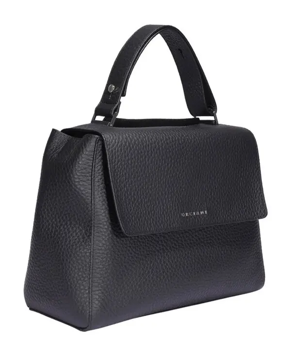 Orciani Sveva Logo Lettering Medium Shoulder Bag