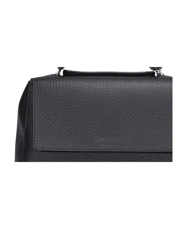 Orciani Sveva Logo Lettering Medium Shoulder Bag