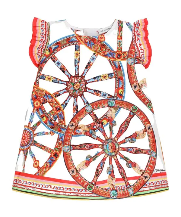 Dolce & Gabbana Carretto-print Poplin Dress