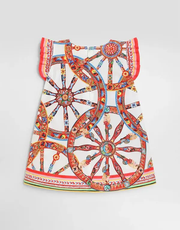 Dolce & Gabbana Carretto-print Poplin Dress