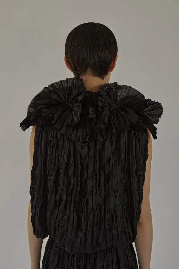 HEIRLOME Emma Top With Crinkle-pleat Ruffles