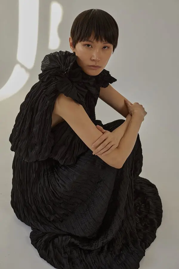 HEIRLOME Emma Top With Crinkle-pleat Ruffles