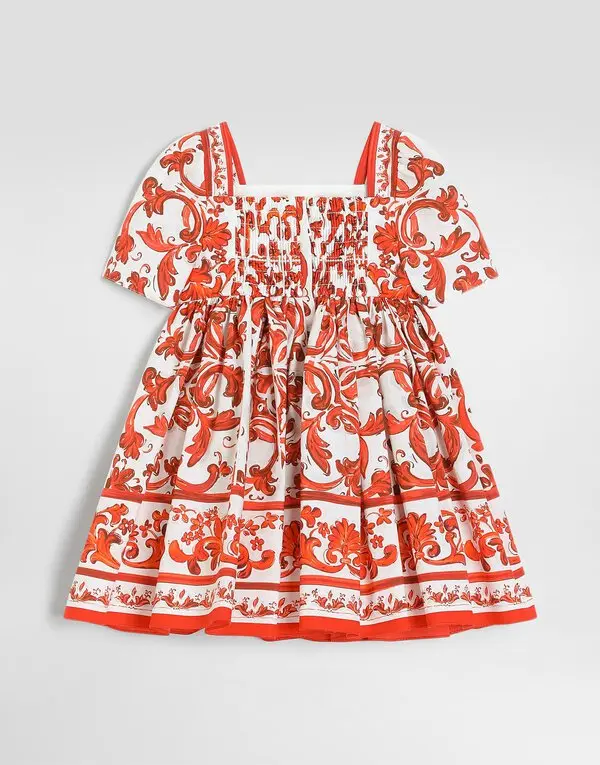 Dolce & Gabbana Majolica-print Poplin Dress