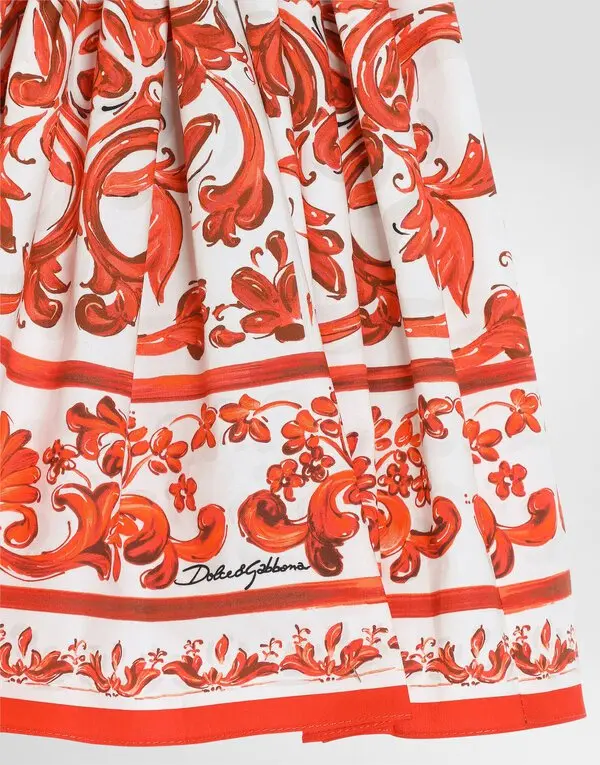 Dolce & Gabbana Majolica-print Poplin Dress