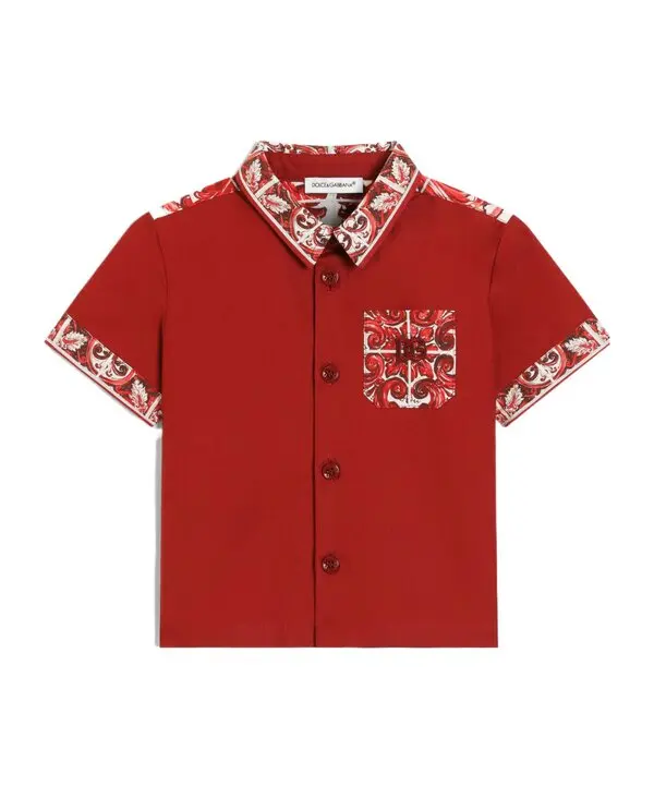 Dolce & Gabbana Majolica Print Poplin Shirt