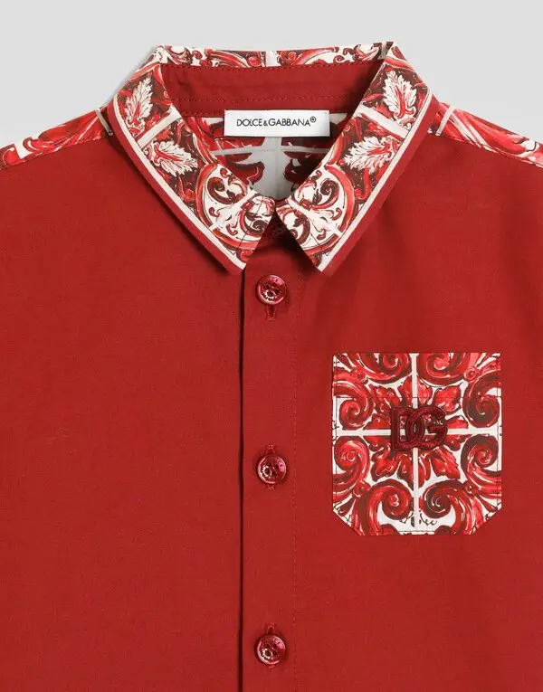 Dolce & Gabbana Majolica Print Poplin Shirt
