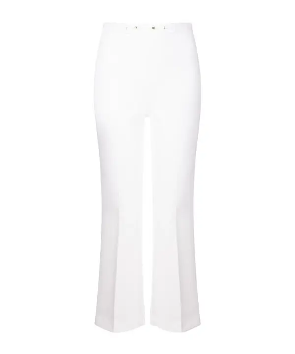 Elisabetta Franchi Pleated Flared Pants - White