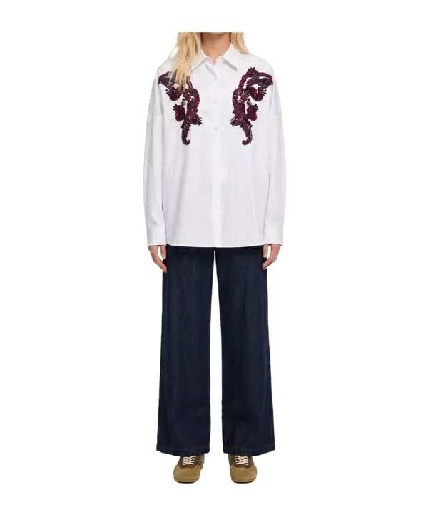 Dries Van Noten Embroidered Long-sleeved Shirt