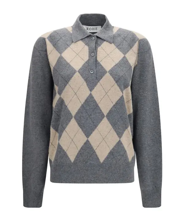 RÓHE Ballantyne Argyle Polo