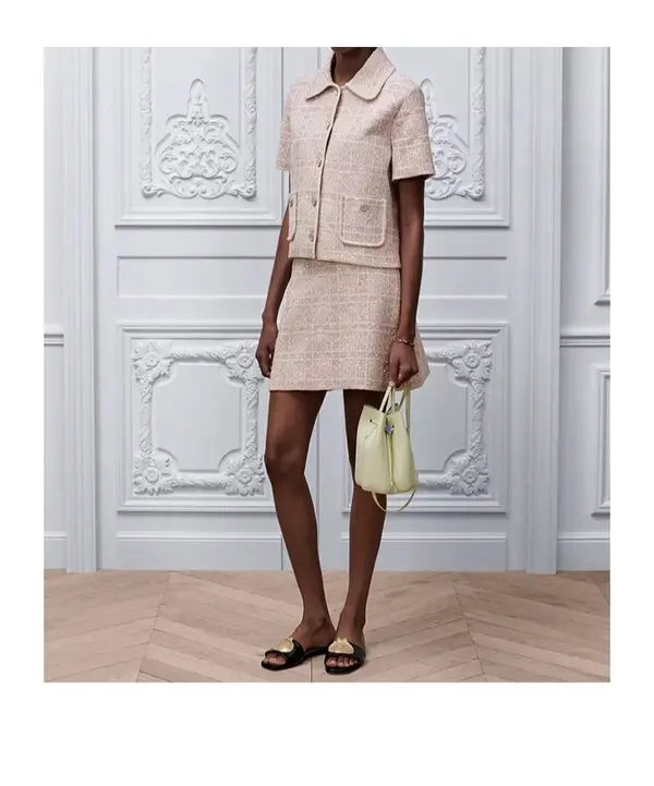 Dior Macro Cannage Straight Miniskirt