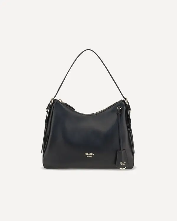 Prada Shoulder Bag In Leather - Black