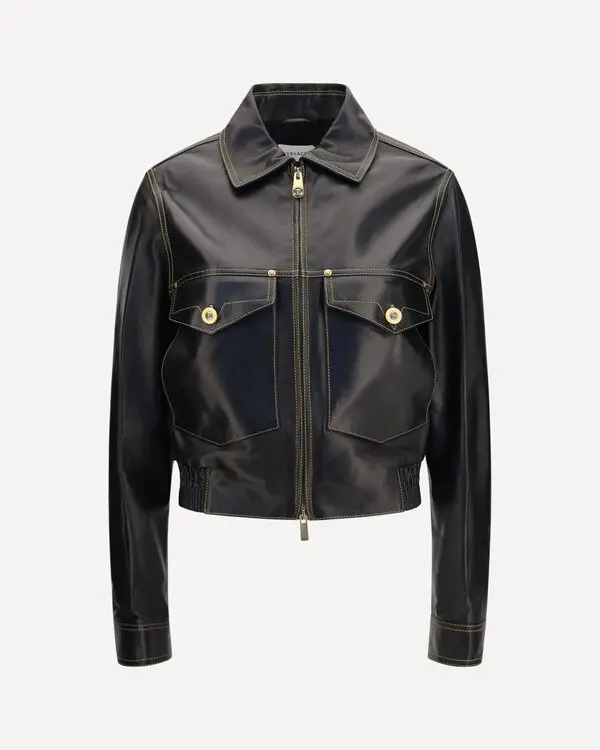 Versace Nappa Leather Blouson Jacket