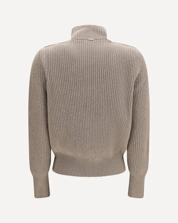 Herno Reort Ribbed Pure Wool Cardigan