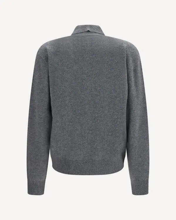 RÓHE Argyle Polo Shirt - Grey