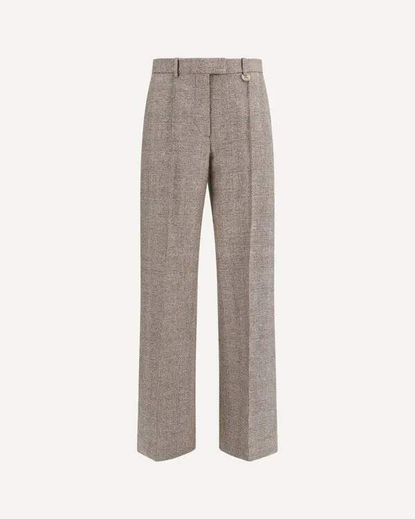 Burberry Tailored Linen And Wool-blend Pants