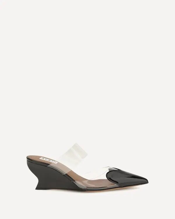 Alaïa Le Coeur Patent Leather Mules - Black