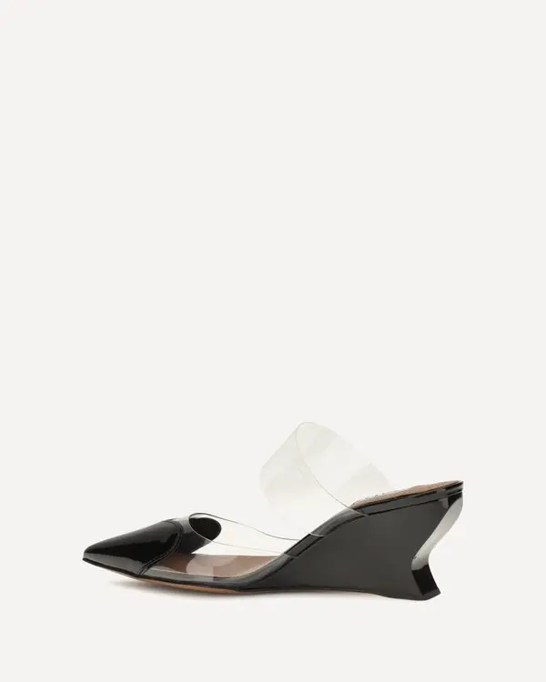 Alaïa Le Coeur Patent Leather Mules - Black