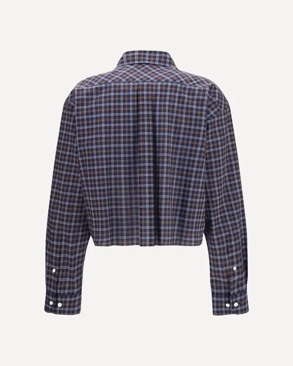 Miu Miu Checked Embroidered Shirt