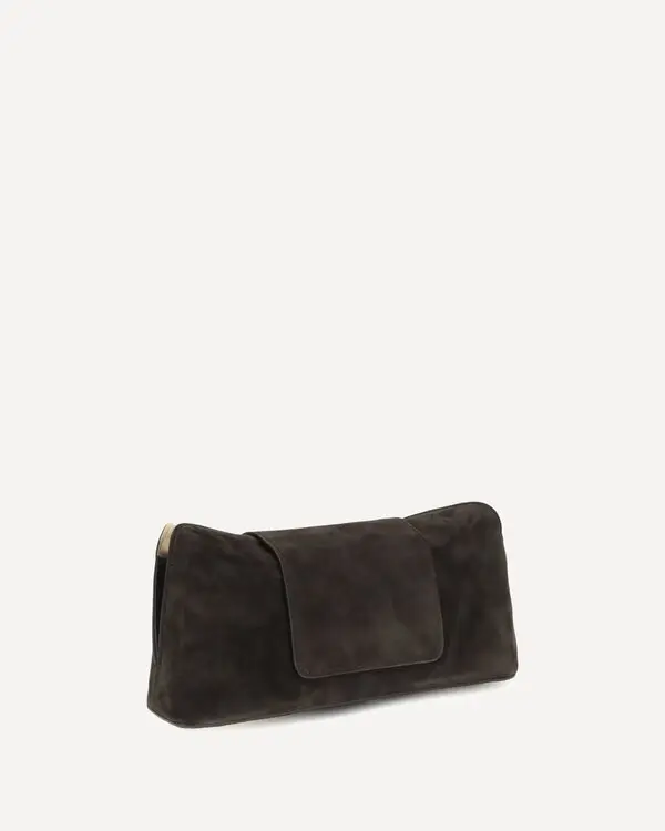 Versace Vivian Suede Pouch - Brown