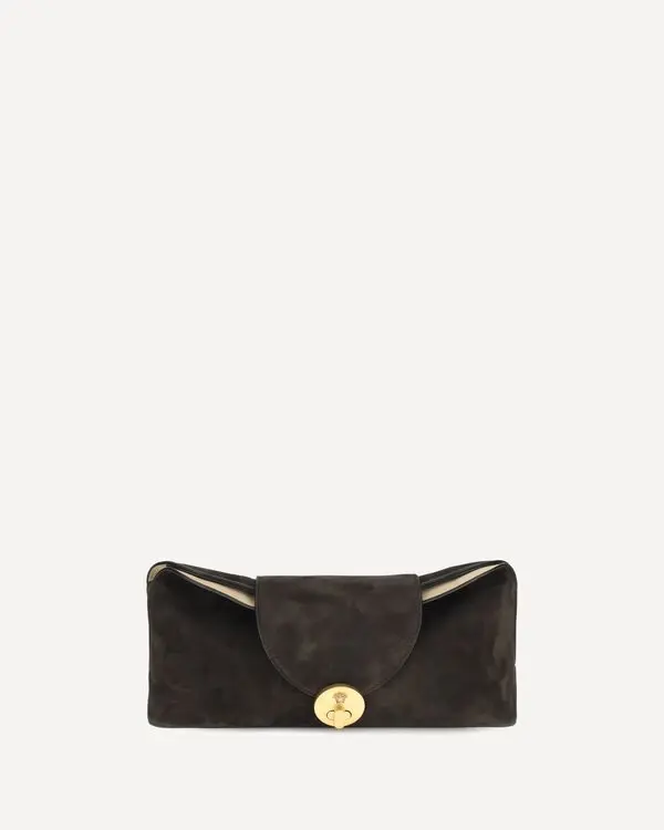 Versace Vivian Suede Pouch - Brown