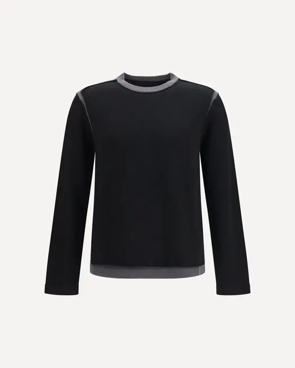 MAISON MARGIELA Woo Crew-neck Sweater Mae - Black