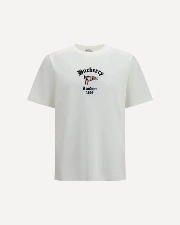 Burberry Check Cotton T-shirt Mae - White