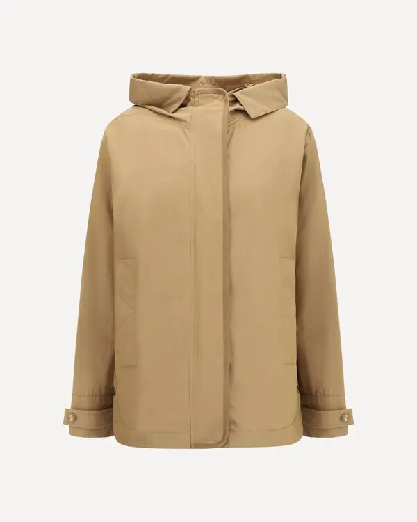 Moncler Hooded Jacket With Logo Patch
