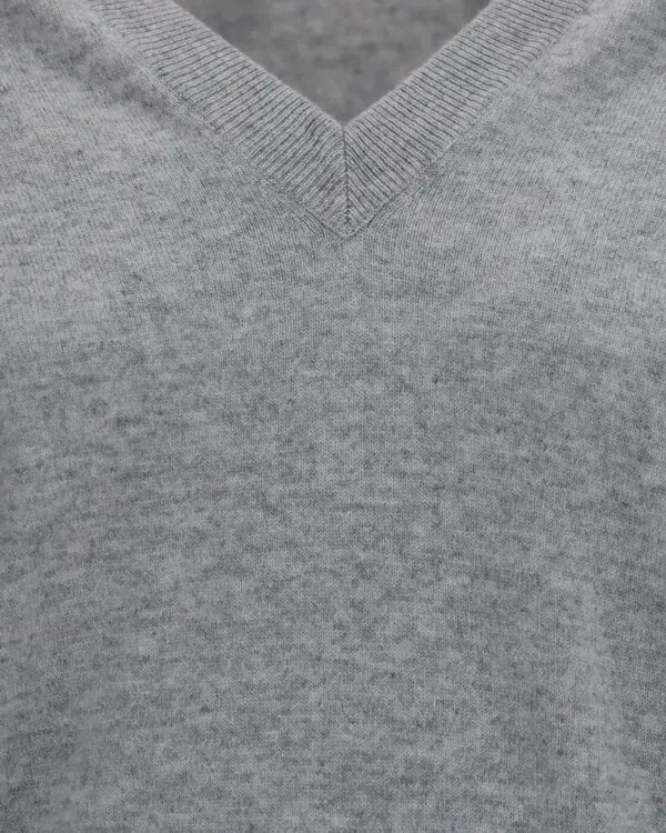 Brunello Cucinelli V-neck Cashmere Sweater - Grey