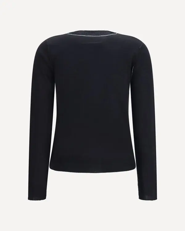 MAISON MARGIELA Wool-blend T-shirt With Contrast Details