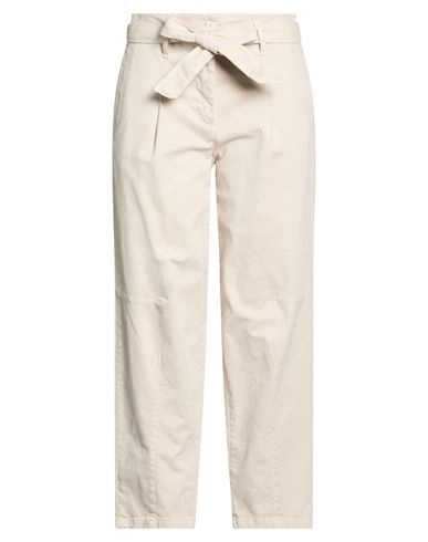 MANILA GRACE Wide-leg Cotton And Elastane Pants - Sand