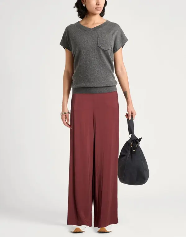 MANILA GRACE Viscose And Elastane Wide-leg Pants