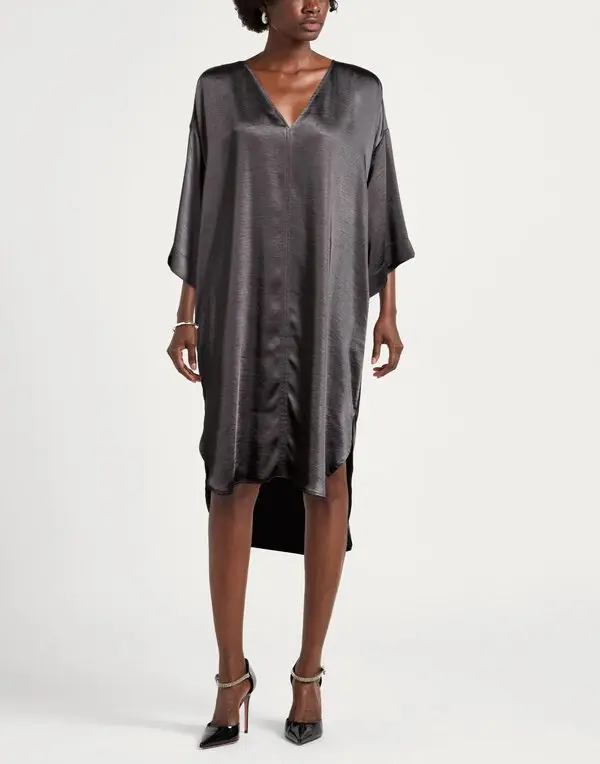 8PM Midi Dress Charcoal Size Polyester
